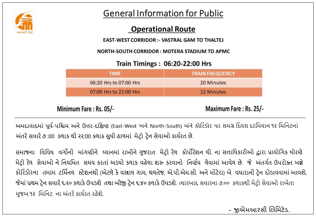 Gujarat Metro Rail Corporation (GMRC) Limited - (SPV of Government of ...